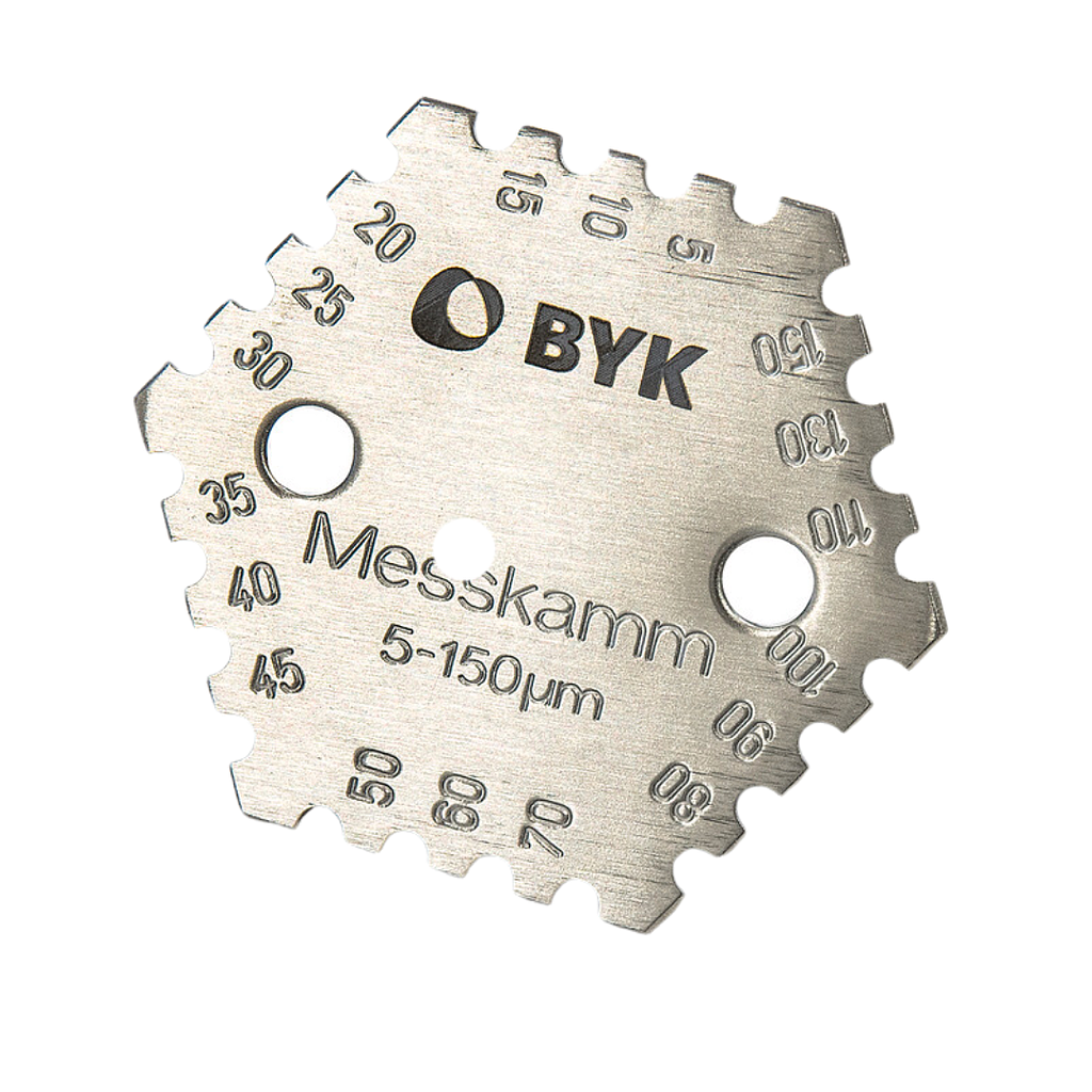 BYK Comb Gage 5-150 µm, stainless steel Wet Film Thickness Gauges with notches | EMIN.CO.TH