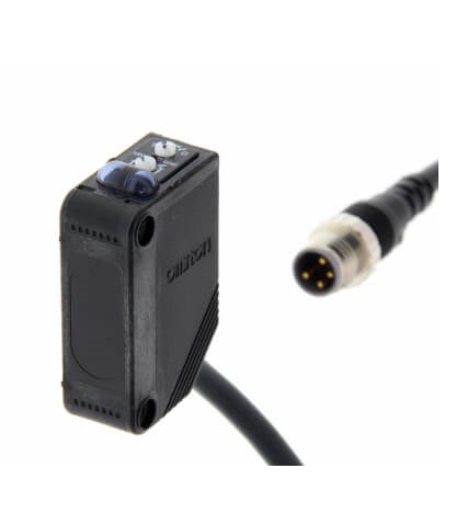 OMRON E3Z-D82 Compact Photoelectric Sensor (1000 mm, PNP, M8 pigtail connector) | EMIN.CO.TH