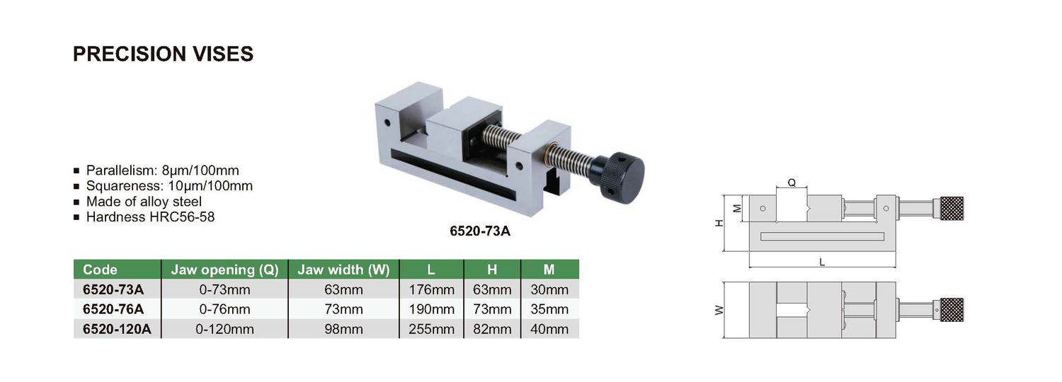 INSIZE 6520-120A Precision Vise (0-120mm) | EMIN.CO.TH